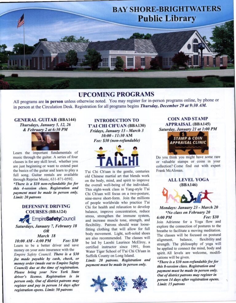 Newsletter – Bay Shore Brightwaters Public Library