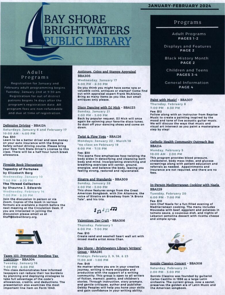 Newsletter – Bay Shore Brightwaters Public Library