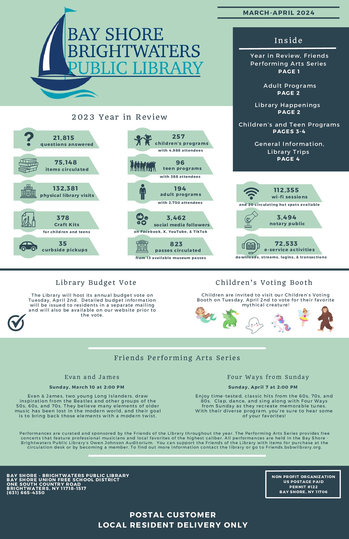 Newsletter – Bay Shore Brightwaters Public Library