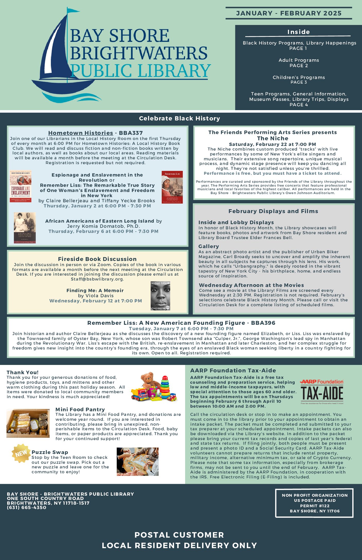 Newsletter – Bay Shore Brightwaters Public Library
